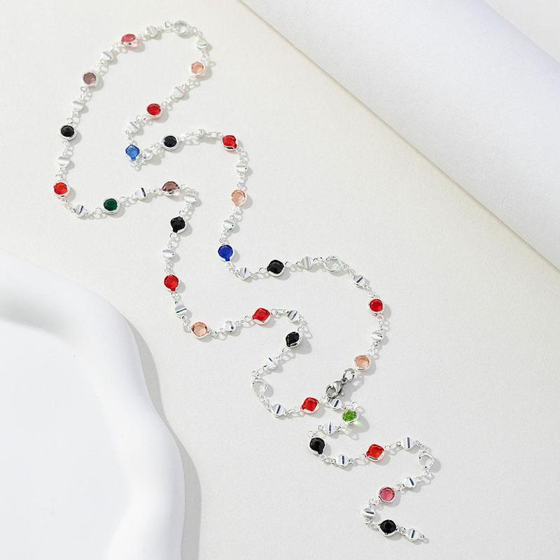 Kalung Logam Elegan, Kalung Rumbai Rantai Panjang Mudah Untuk Wanita ...