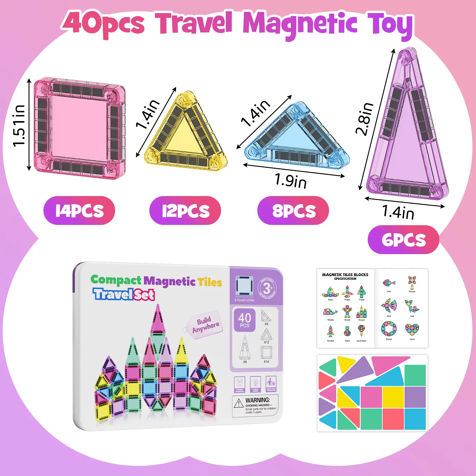 Mini Magnetic Building Blocks, 40 Pieces - Montess TikTok爆款商品分析 - GMV ...