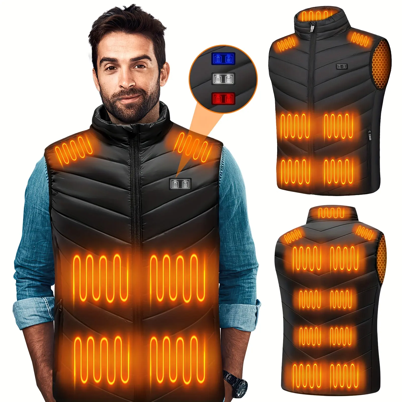 查看[Men's Heated Vest With Smart Controller Vest (battery Pack Not ...
