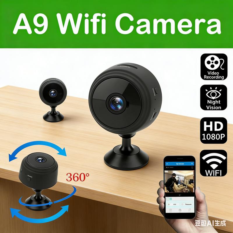 查看[A9 Mini 1080P WiFi Security Camera: Ultra clear night vision, real ...
