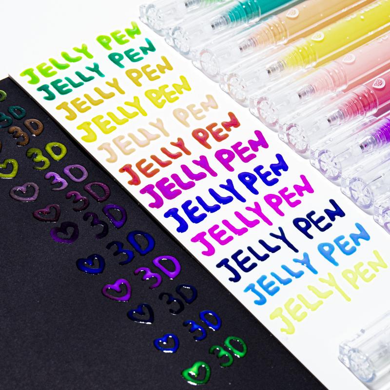 查看[3D Jelly Pen Set, 36 Colors of Glossy Jelly-Effect 3D Gel Pens ...