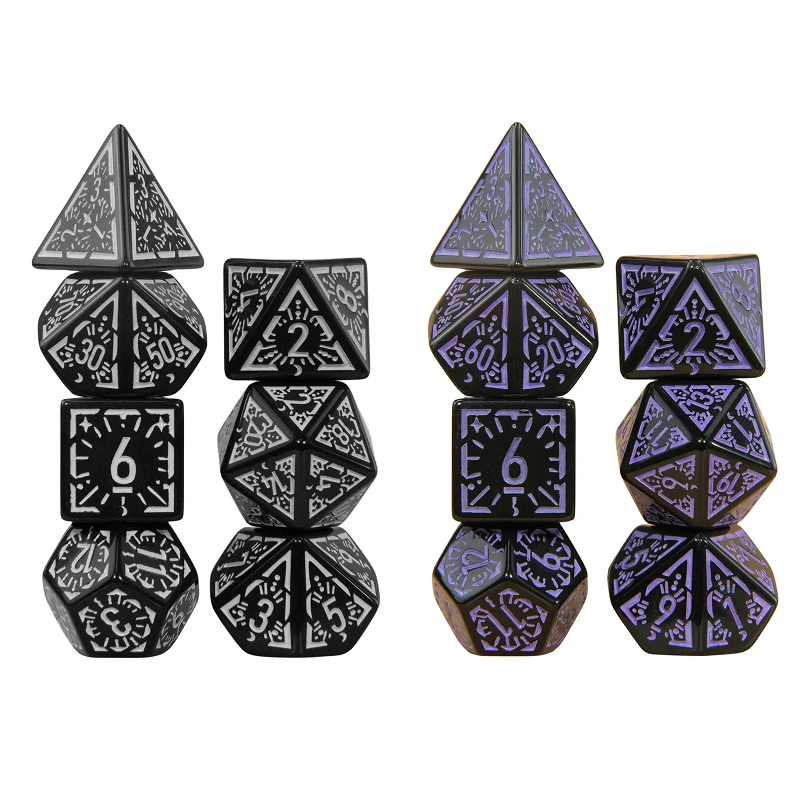 查看[7-Piece Classic Rune Dice Set, Polyhedral Dice Set, & Character Dice ...