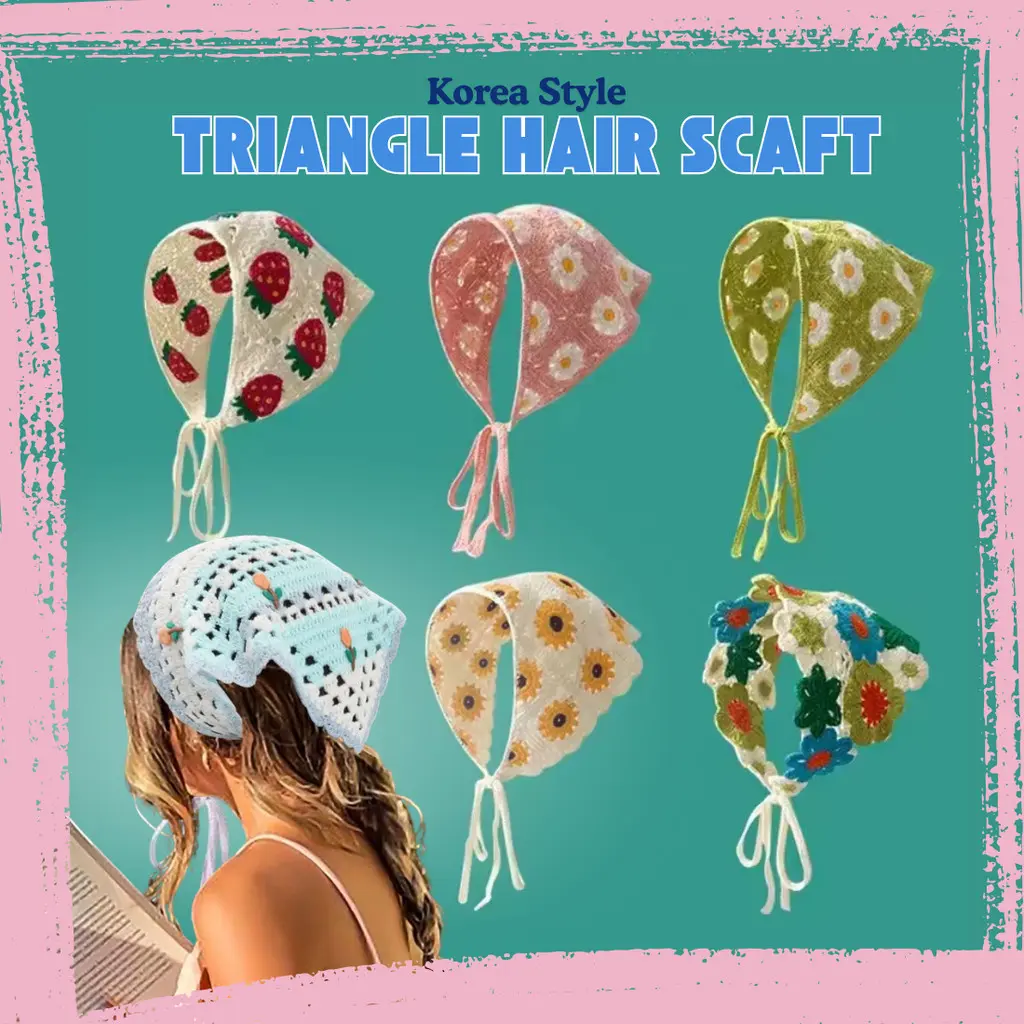 查看[Korea Colorful Triangle Turban Head Kerchief Hair Bandana Headwear ...