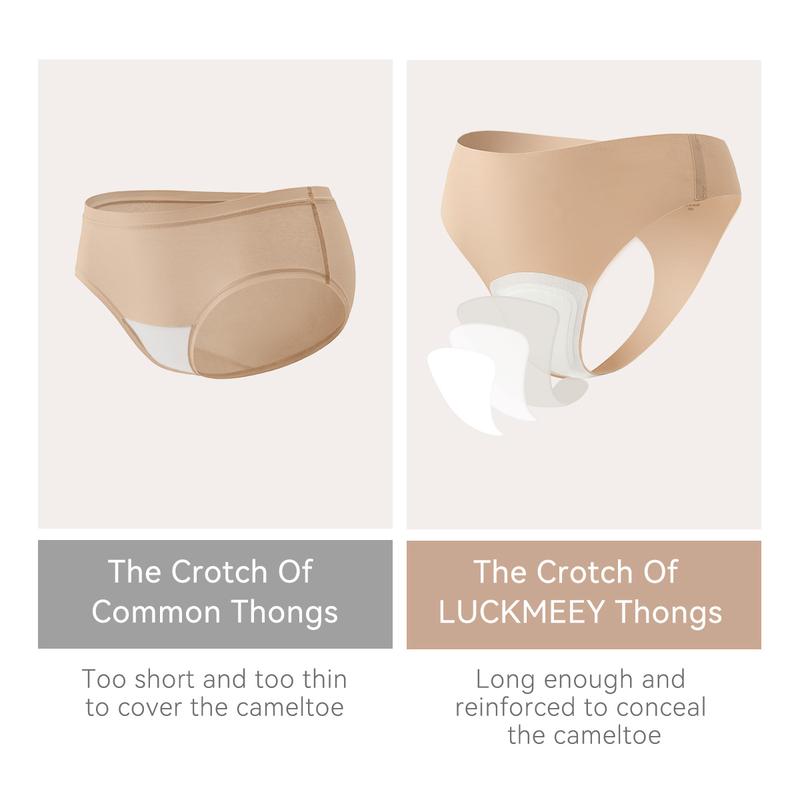 查看[LUCKMEEY Camel Toe Cover Thongs for Women - G-String, Seamless ...
