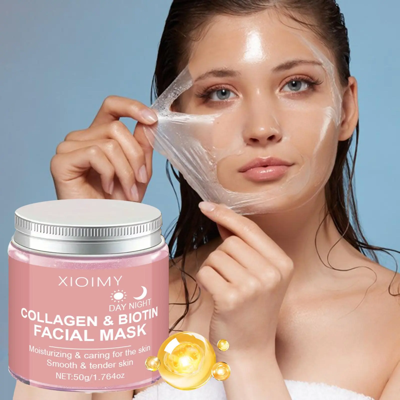 Collagen & Biotin Peel-off Facial Mask, Deep Moisturizing Facial Mask ...