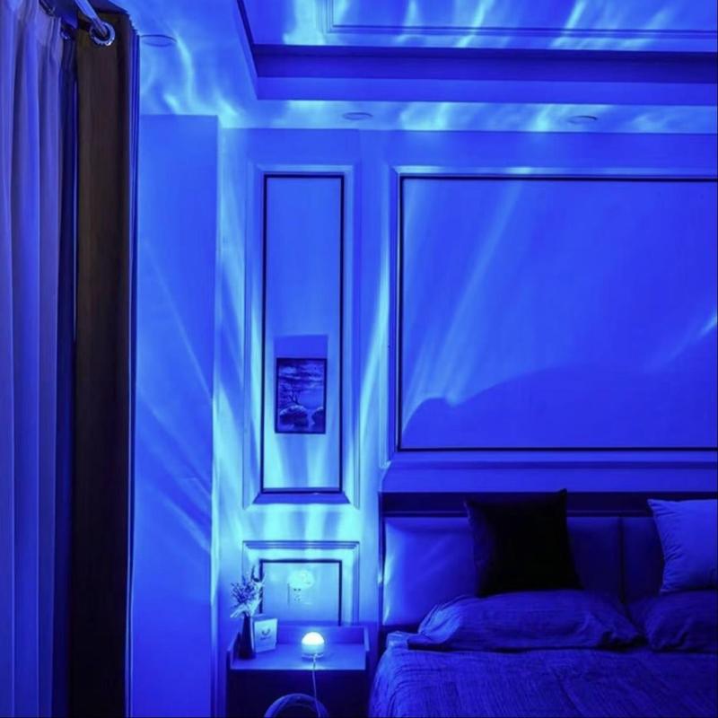 Aurora/Water Ripple/Sky Projector Light, USB Rechargeable 16 Colors LED ...
