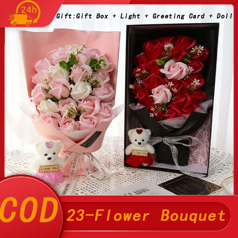 23Pcs Soap Rose Bouquet Box Rose Flower Gift Box F TikTok爆款商品分析 - GMV ...