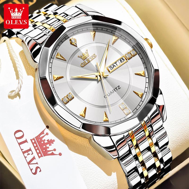 查看[Jam Tangan Lelaki, OLEVS, Pergerakan Kuarza, Jam Tangan Emas ...