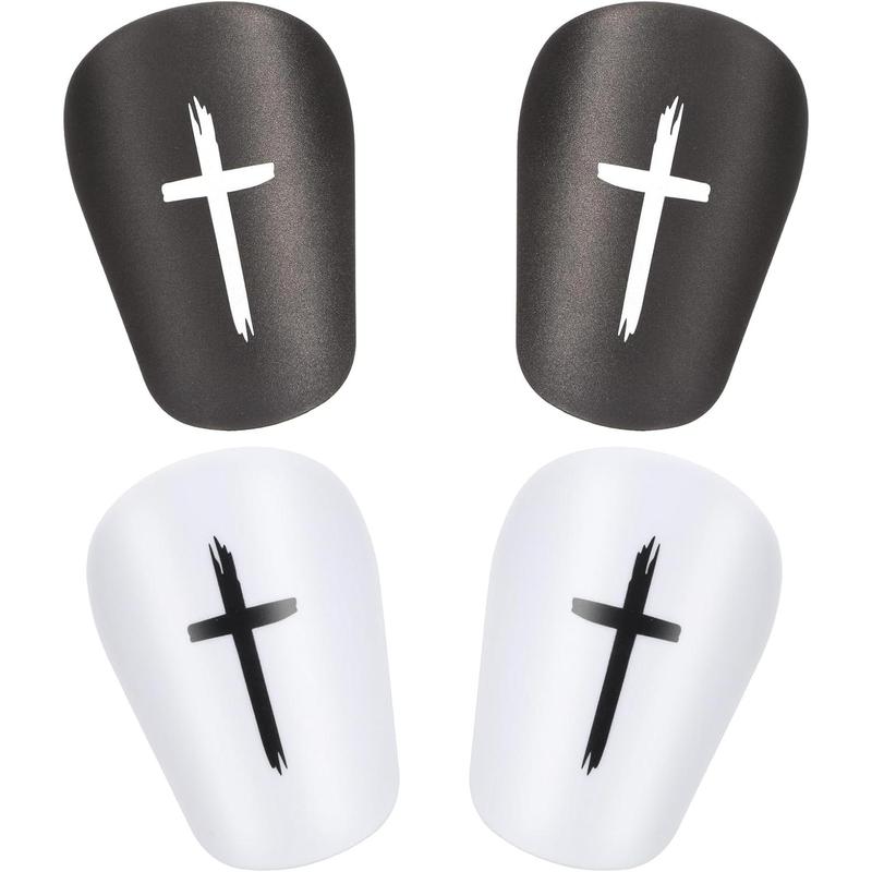 查看[2 Pairs Black & White Cross Shin Guards Christian Faith Soccer Extra ...