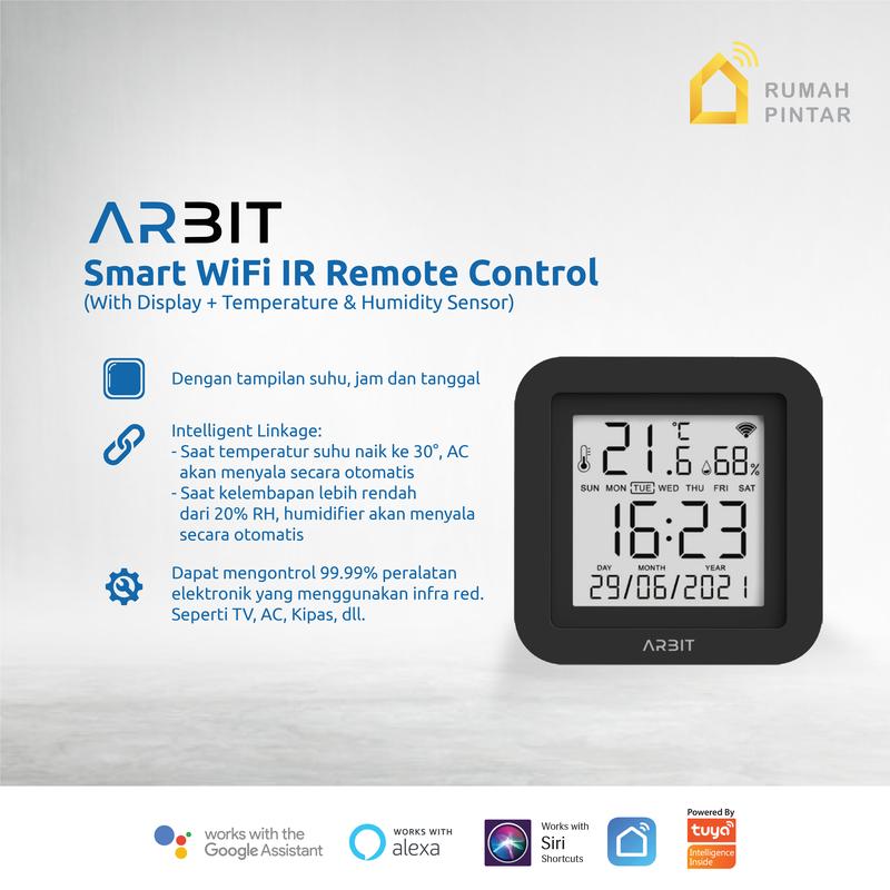 ARBIT WiFi IR Infrared Remote with Temperature & Humidity Sensor ...