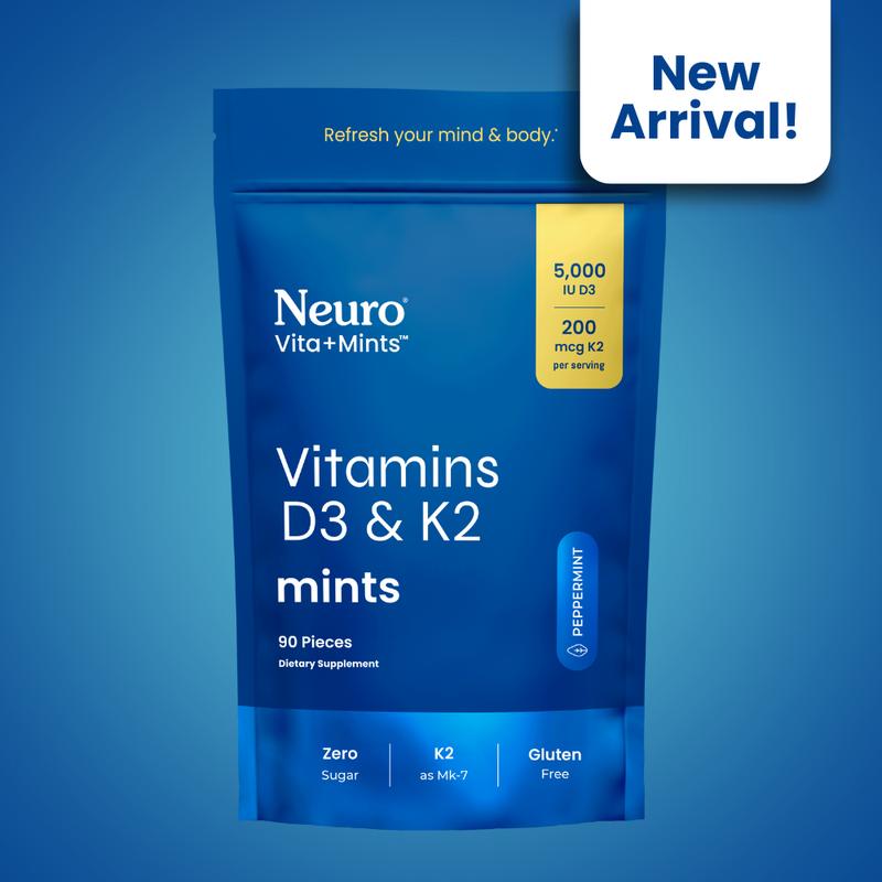 Neuro Vita-Mint D3+K2 for Bone, Immune & Mood Support - 5,000 IUS ...