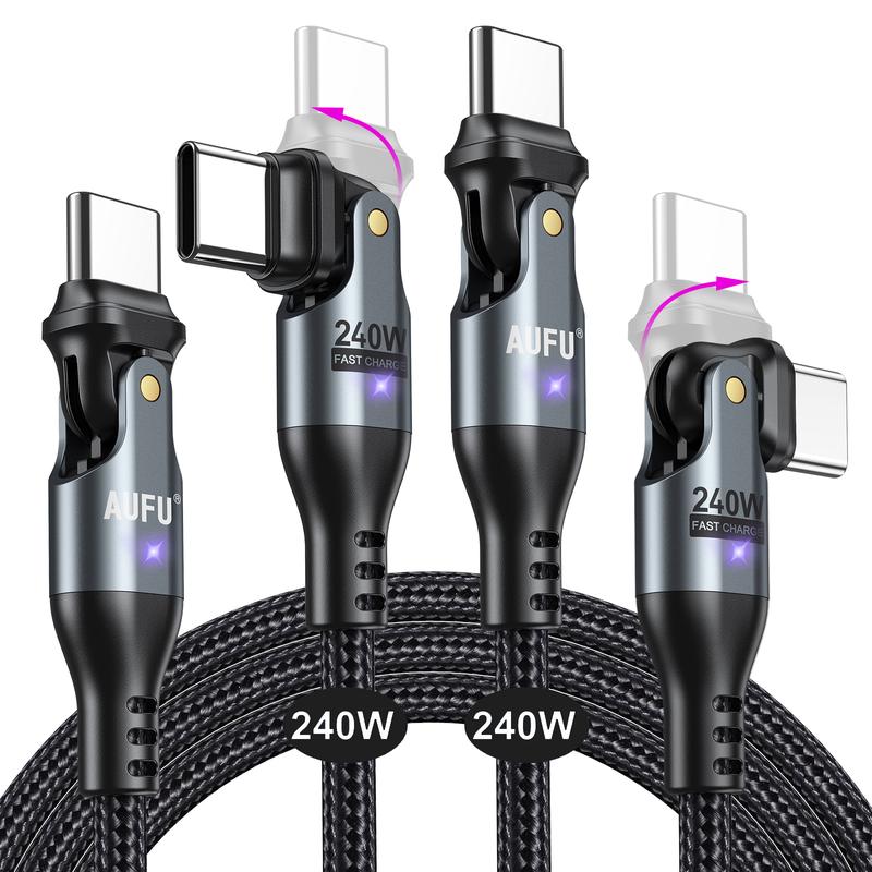 查看[AUFU 240W USB C to USB C Cable 3.3ft/6ft/10ft/(2 Pack), USBC to USBC ...