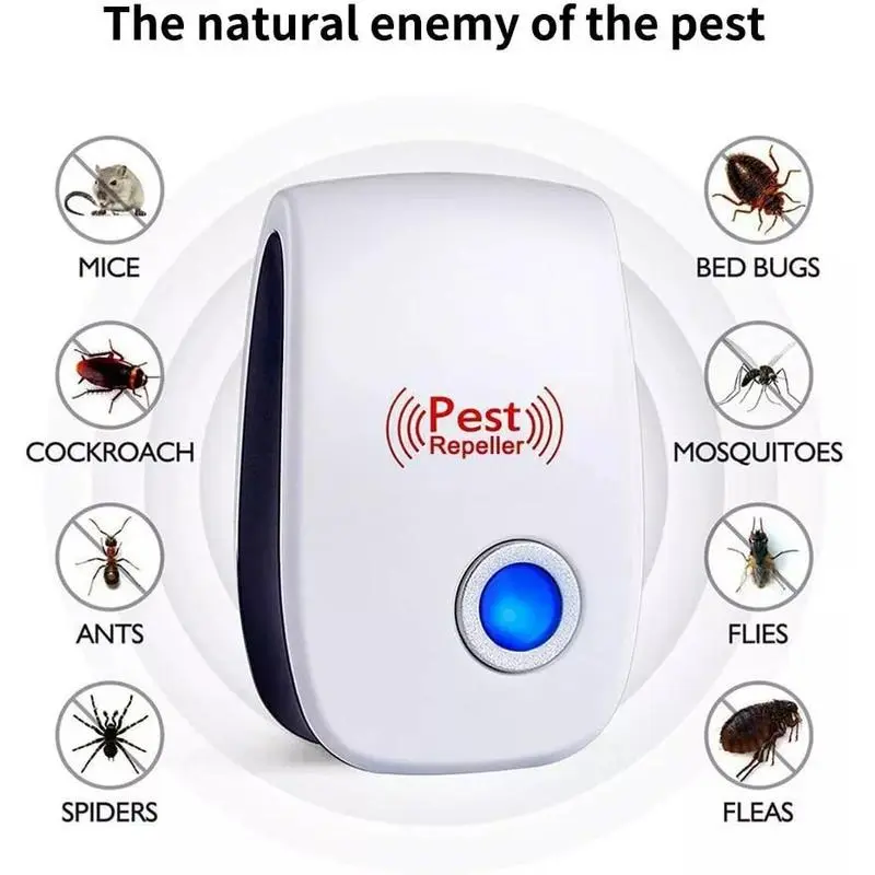 Ultrasonic Pest Repellent Plug in 4-6 Pack- Electronic Insect Control ...