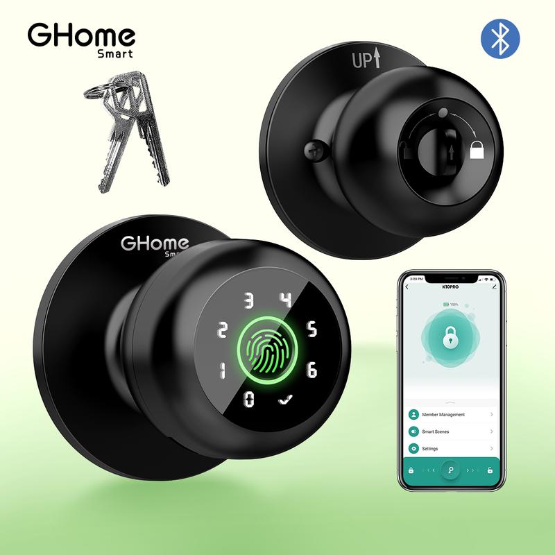GHome Smart 4-in-1 Fingerprint door lock with Keypad, App Control and ...