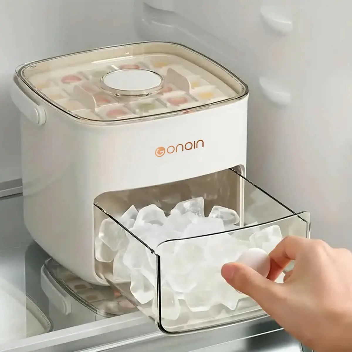 查看[Ice Cube Maker, Double Layer Ice Cube Tray with Lid, Ice Tray for ...