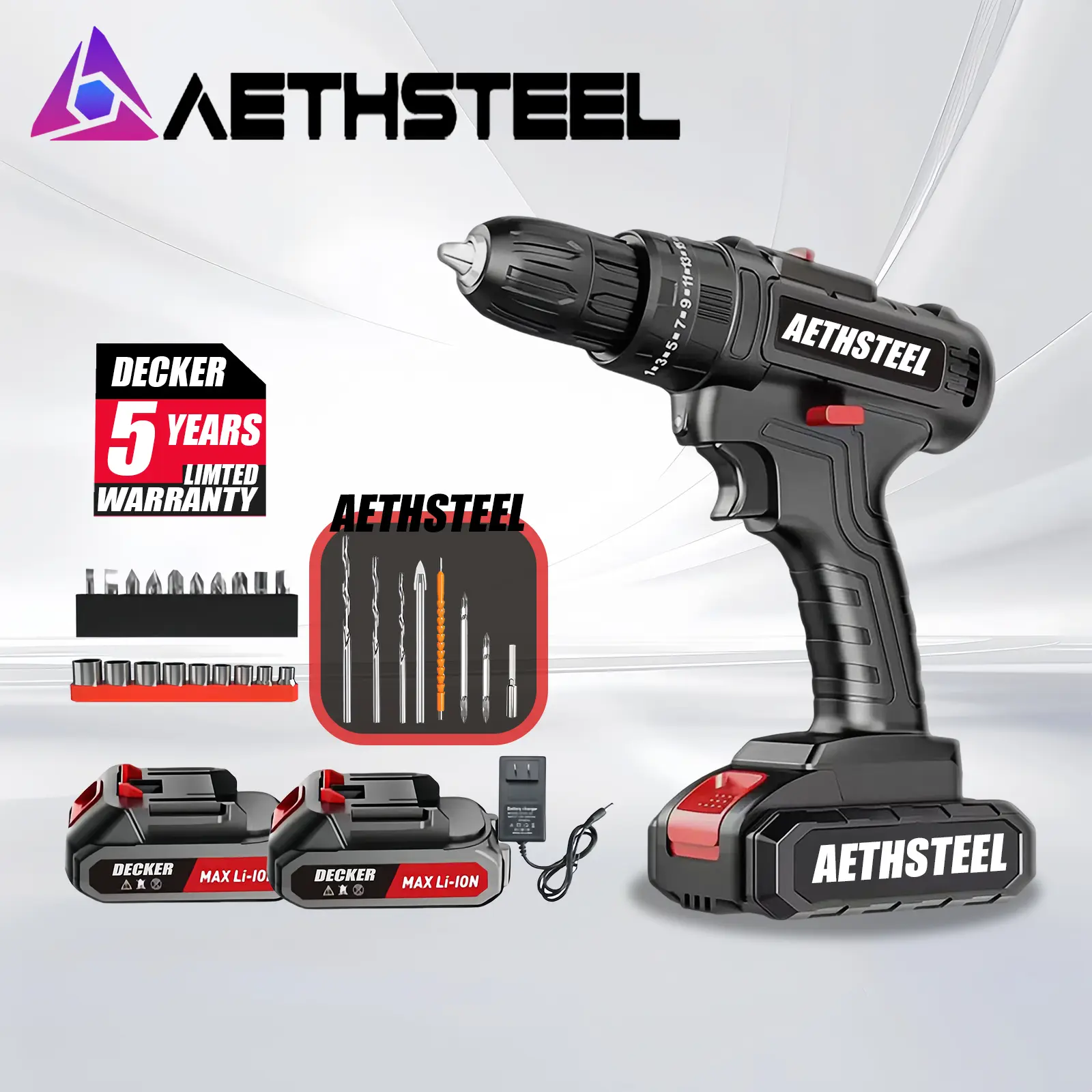 查看[AETHSTEEL 199V Cordless Drill Electric Drill Lithium Battery ...