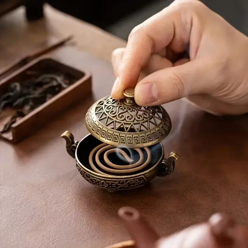 查看[Pembakar Kemenyan Loyang, 1pc, Pemegang Aromaterapi Logam, Tidak ...