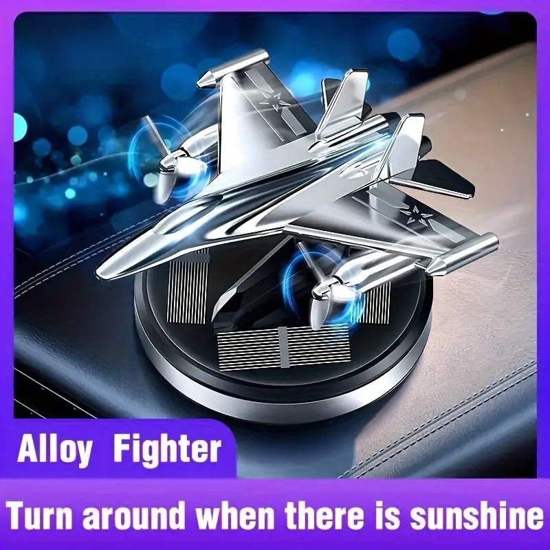 查看[Solar Fighter Jet Plane Car Dashboard Ornament Metal Aromatherapy ...