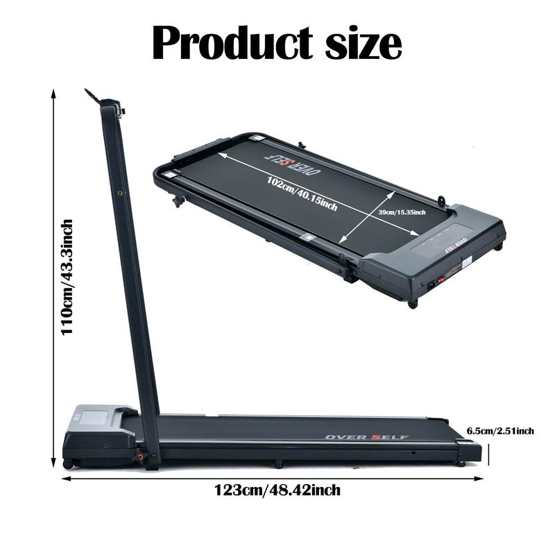 查看[OVER SELF Walking pad Treadmill, 6.2MPH Portable Folding Treadmill ...
