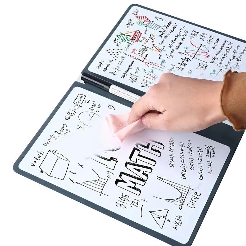 A5 Reusable Whiteboard Notebook, 1 Count Portable Wipeable Board with ...