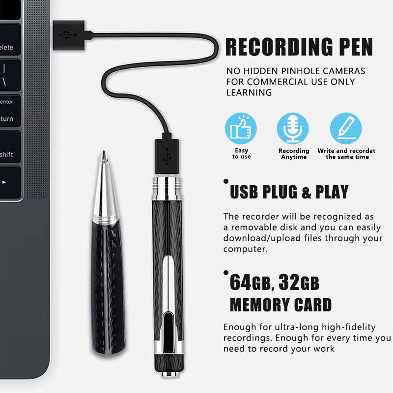 Voice Recorder Pen – Professional Audio pen, Refillable,Metal Body ...