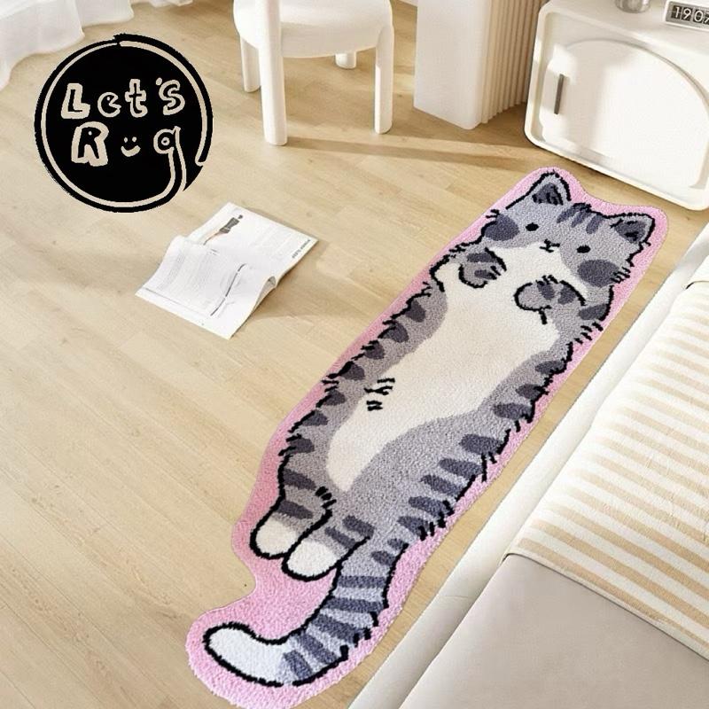 查看[Let's Rug Cute Cat Tufted Rug 20"x60" Non-Slip Soft Polyester Animal ...