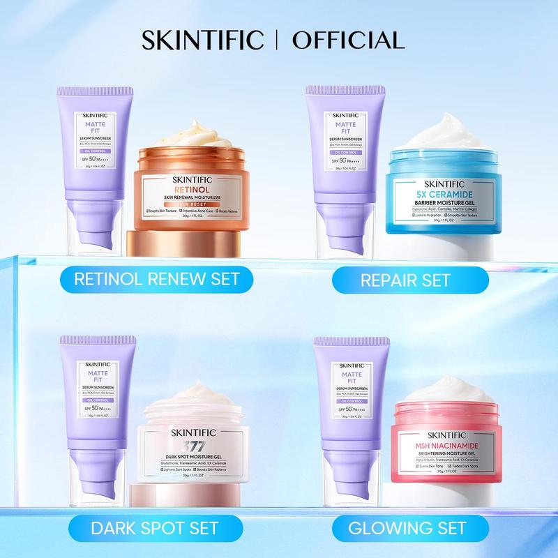 查看[SKINTIFIC 2PCS Sun Set With Moisturizer+Sunscreen Glowing Set/Acne ...