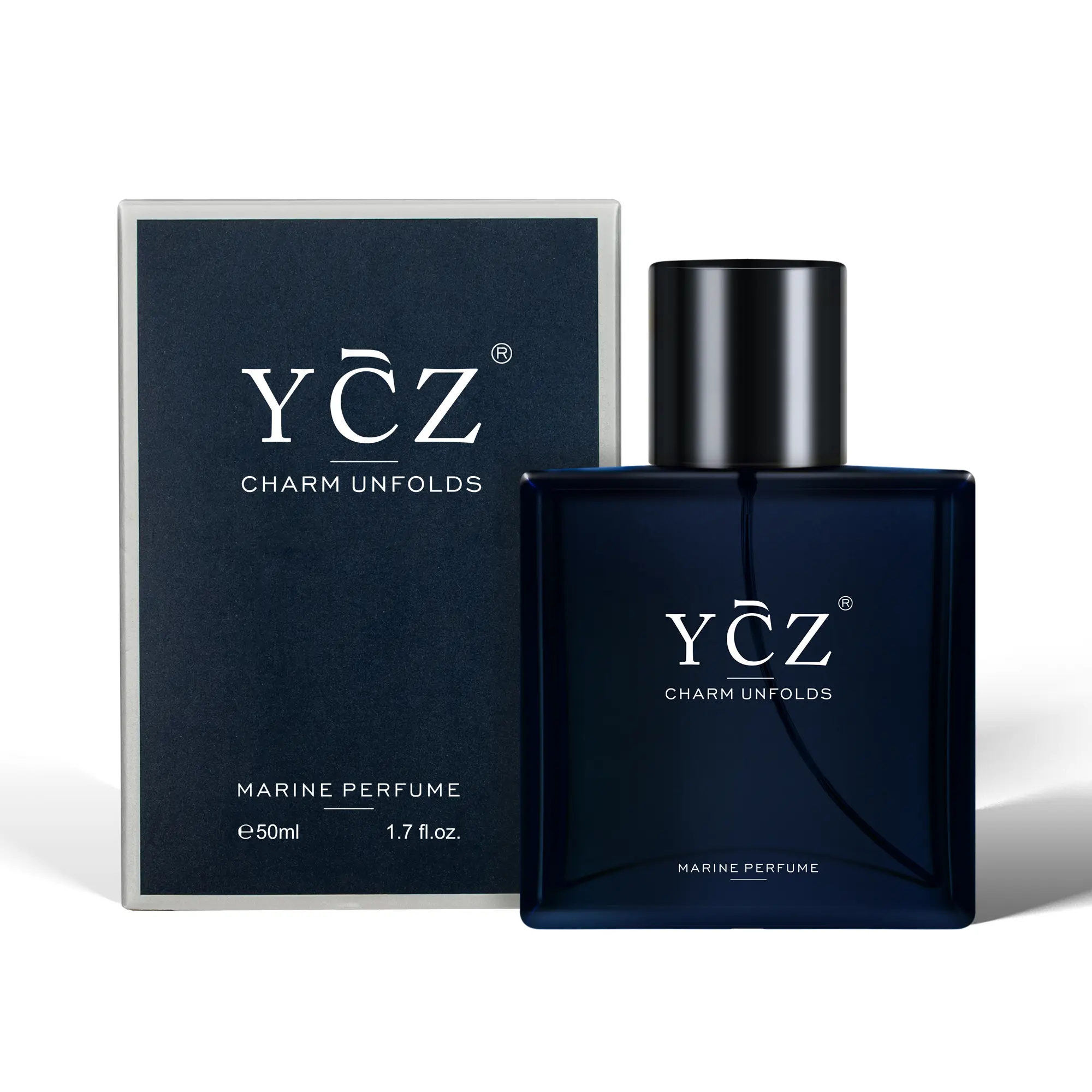 YCZ Midnight Marine Man Eau de Parfum, 1.7oz (50ml). Oriental Woody Long-lasting Fragrance. A ...