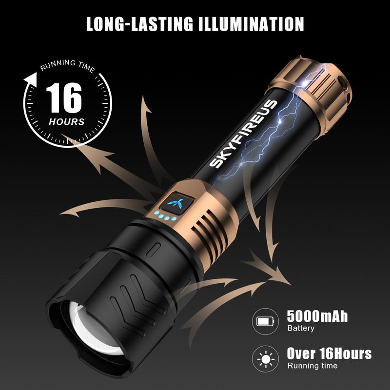 SKYFIRE 1097 flashlight strong light ultra bright outdoor camping home ...