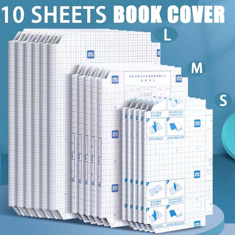 10 Sheets Self adhesive Book Wrapper Transparent Self-adhesive ...