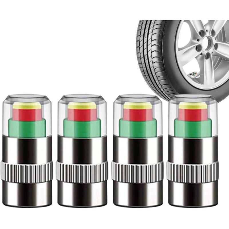 4 PCS Car Auto Tire Pressure Monitor Valve, Car Pressure Monitor Valve ...