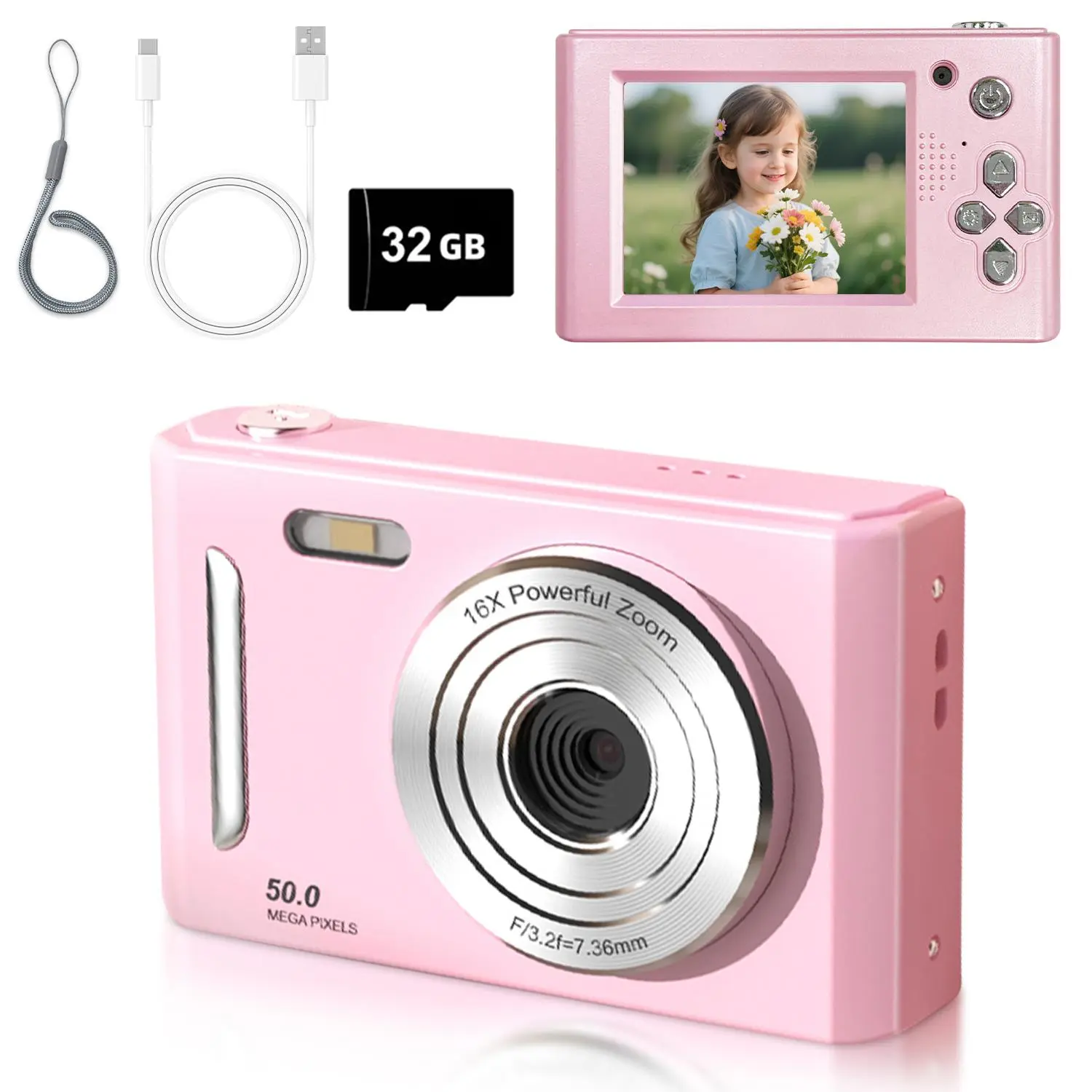 2.4 Inch Screen Digital Camera, 50MP 1080P Digital Video Camera with ...