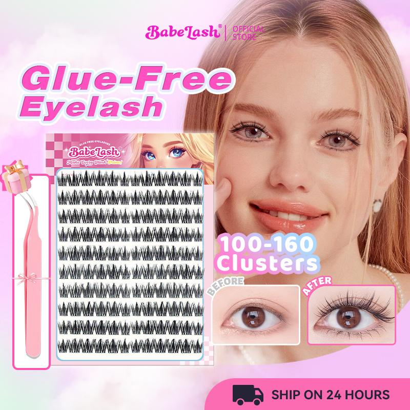 【COD Free Tweezers】Babelash 100-160 Cluster Eyelash Extension No Need Glue Self-Adhesive ...