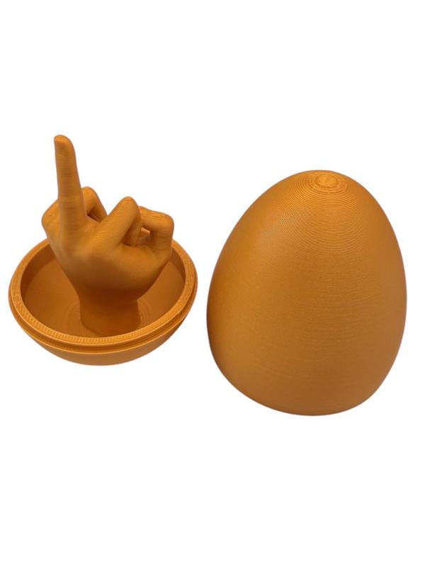 Easter Egg Surprise – Funny 3D Printed Middle Finger Egg, Prank Gift ...