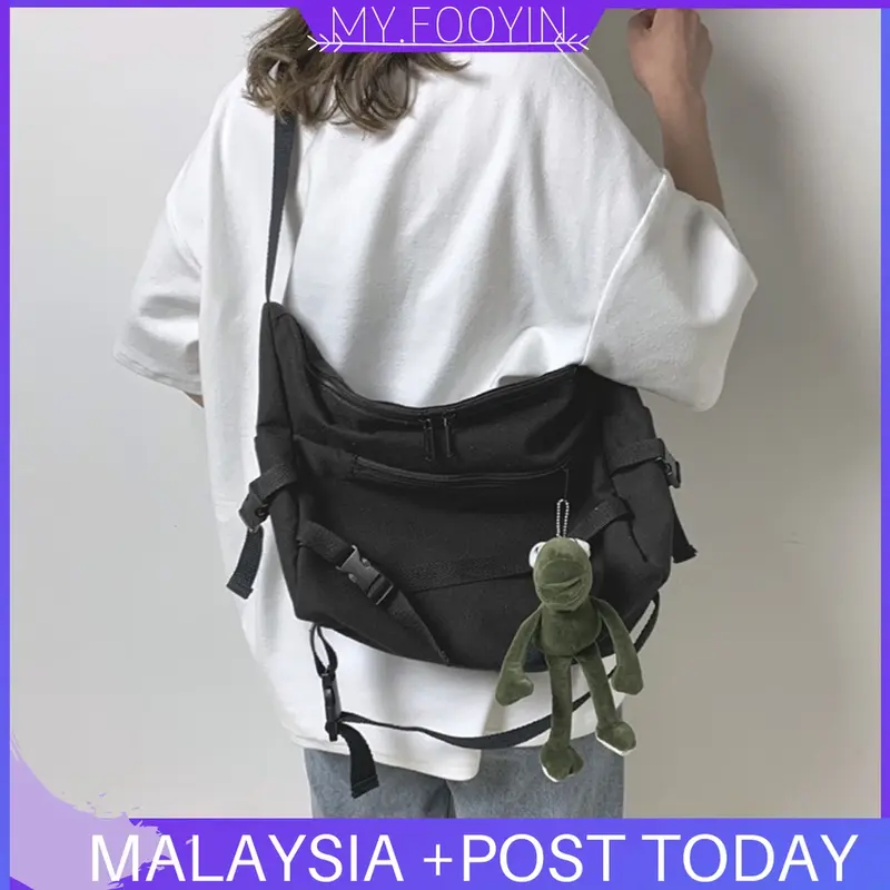 查看[N71 READY STOCK MYFOOYIN Japanese Harajuku Preppy Style Canvas Solid ...