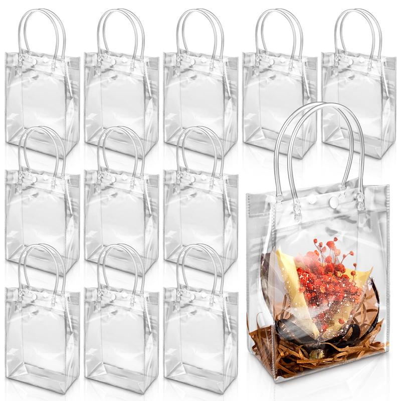 Clear Gift Bag with Handle, 10pcs/set Transparent Mini Handbag, Gift ...
