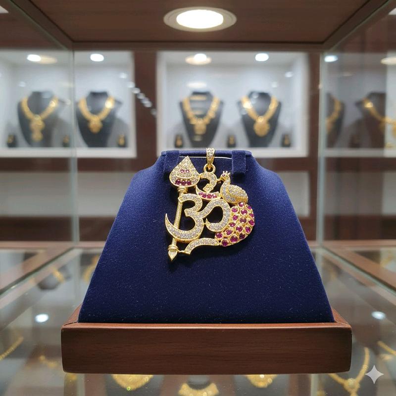 查看[Om vel precious synthetic stone locket . Functionwear type of ...