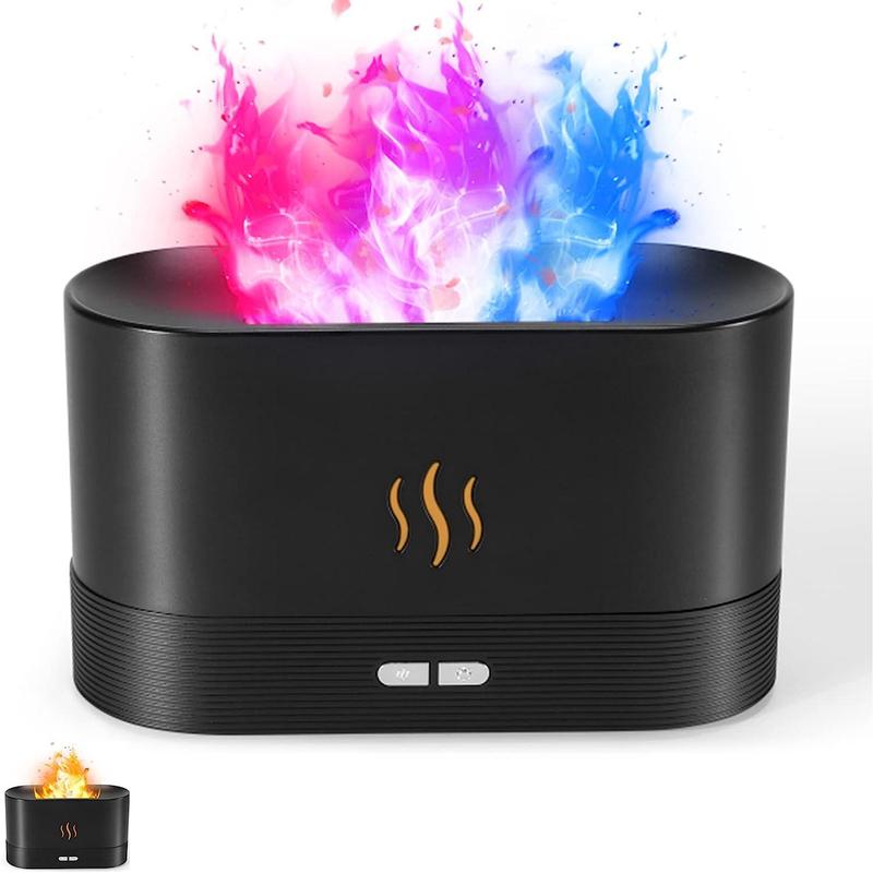 Simulated Flame Air Aroma Diffuser, 7 Flame Colors Noiseless Essential ...