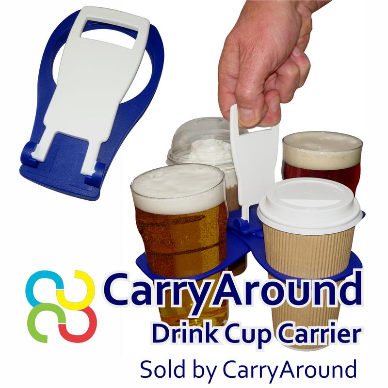 查看[CarryAround Fold Away Cup Carrier [MADE IN UK] Take-Out Coffee Soft ...
