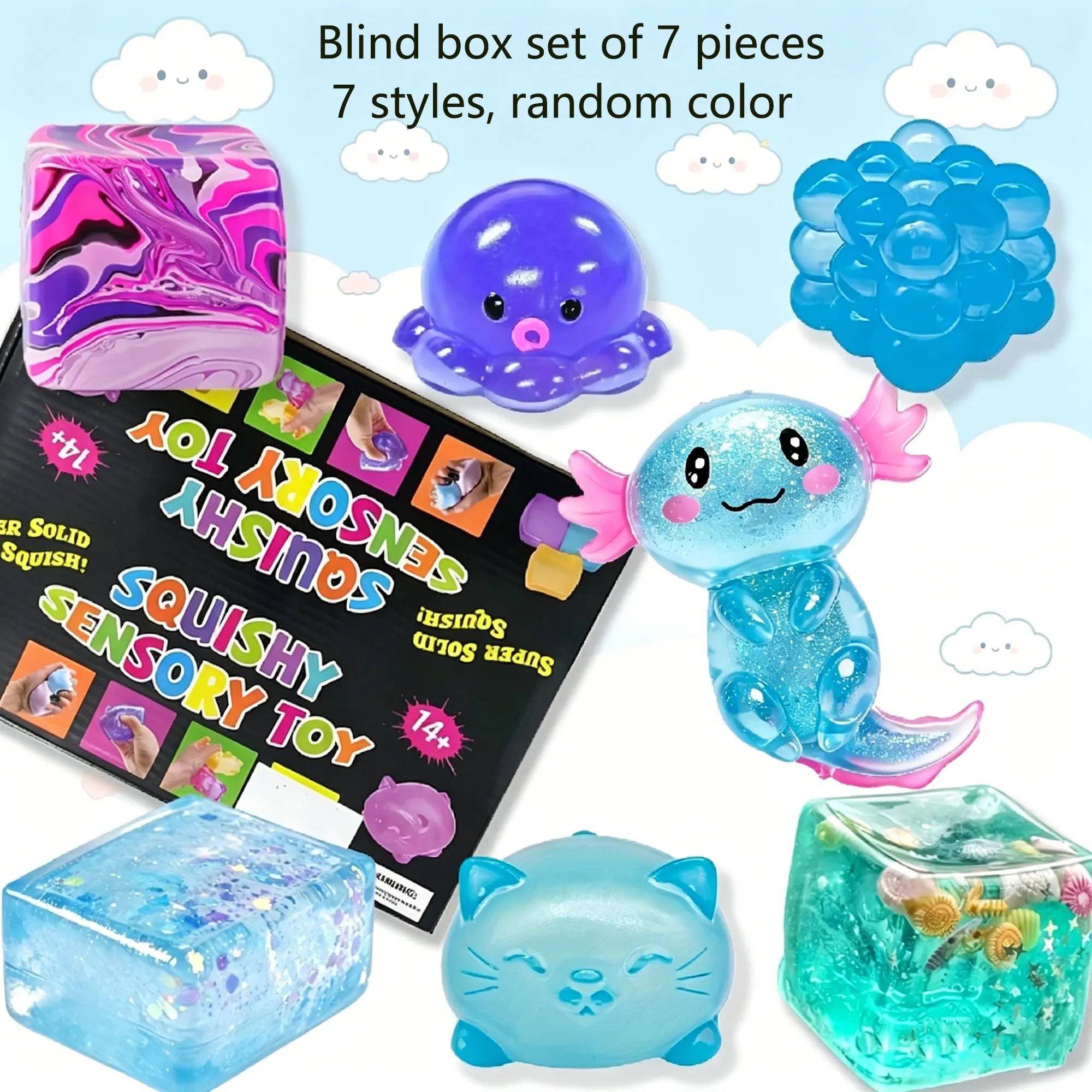 7-Piece Blind Box Maltose Squishy Stress Relief Fi TikTok爆款商品分析 - GMV ...