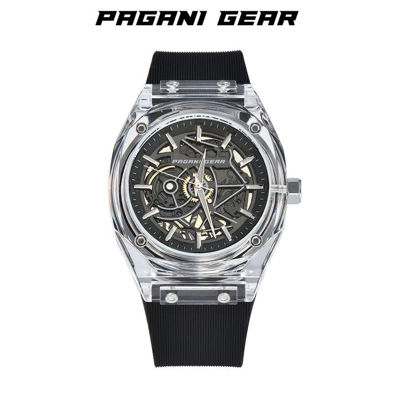 Pagani Gear Jam Tangan Lelaki Men's Rubber Quartz Watch PG-L4001A ...