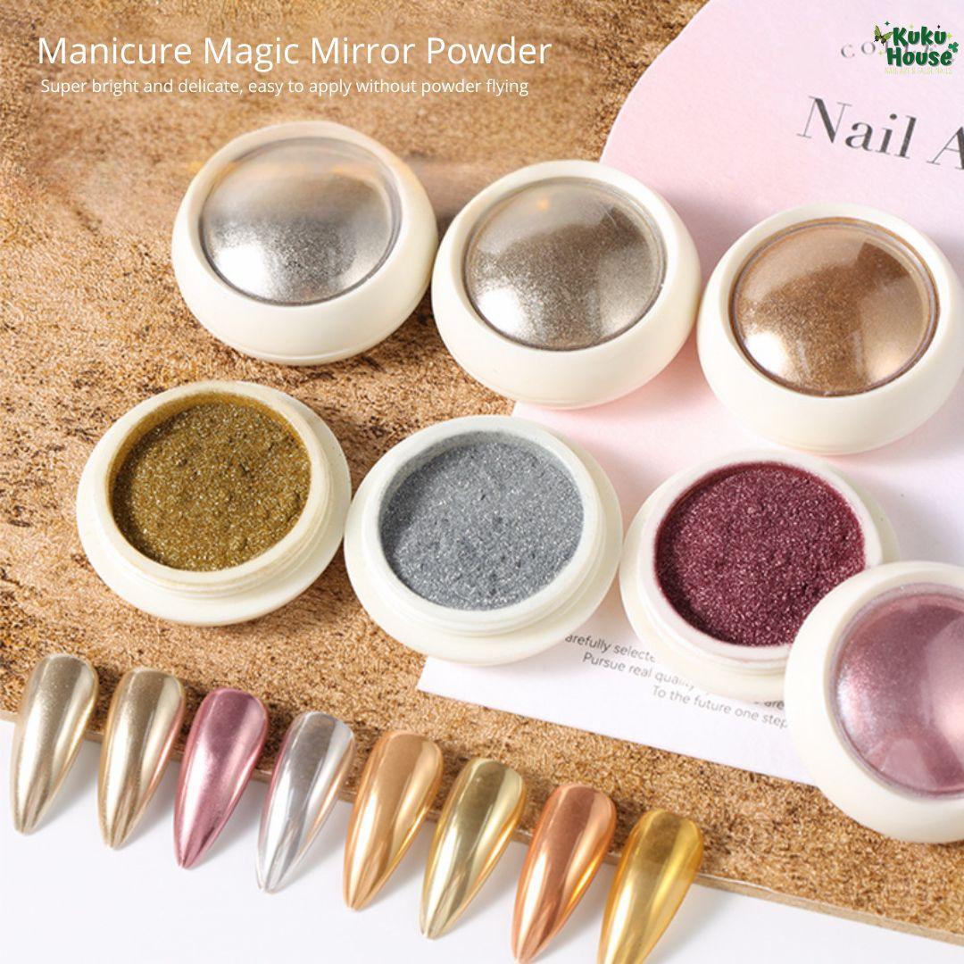 查看[Nail Art Magic Mirror Chrome Powder Aurora Accessories Champagne ...