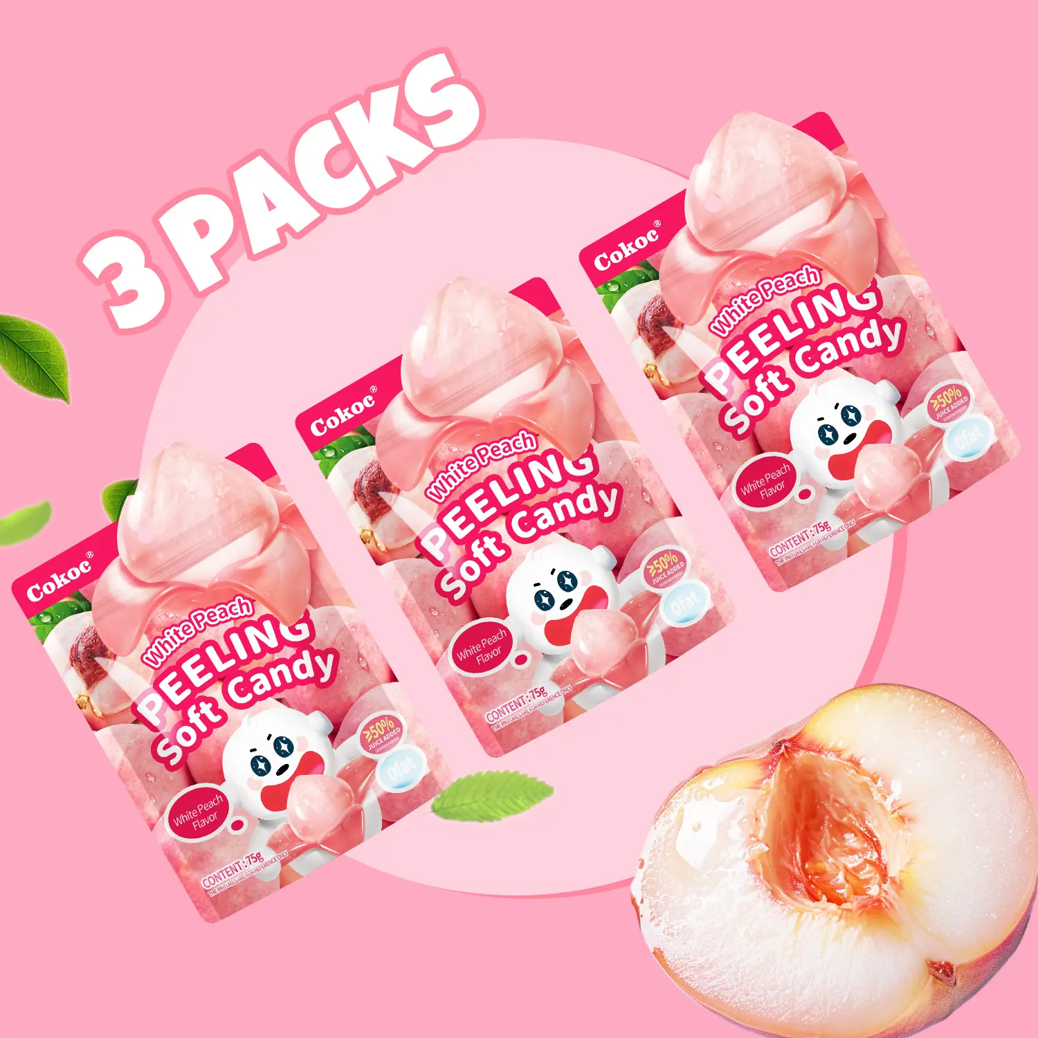 查看[Cokoc Peelable Gummy Candy — Strawberry Flavor | Dual-layer Juice ...