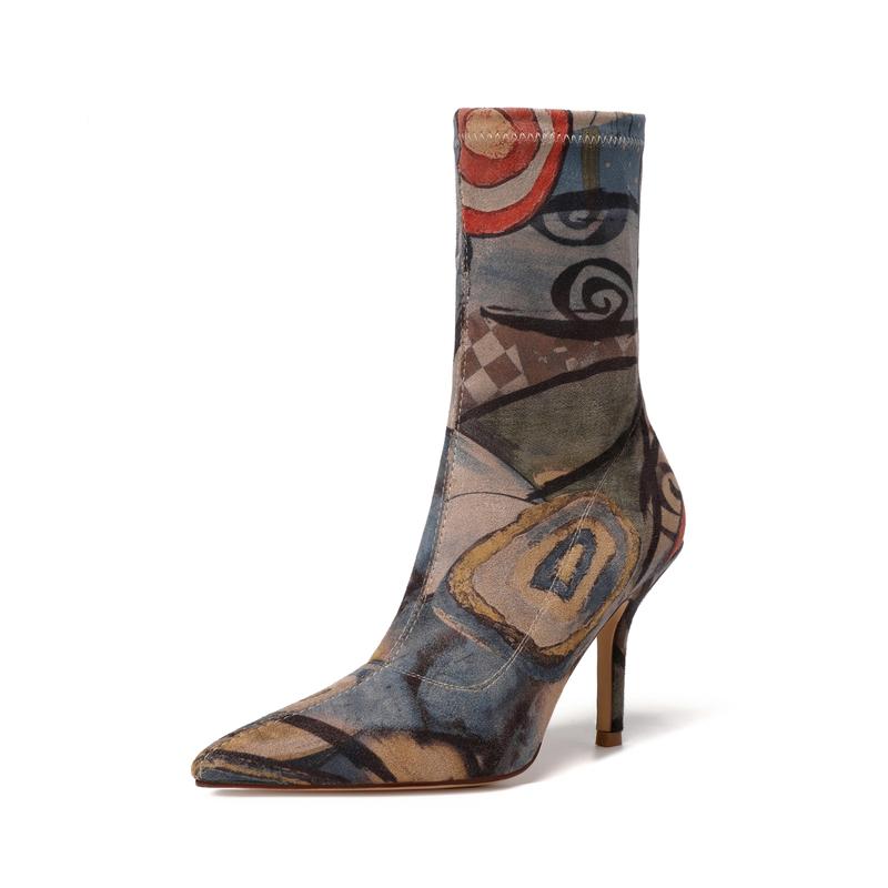 Vivianly Stretch Pointed Toe Sock Booties Mid-Calf TikTok爆款商品分析 - GMV ...