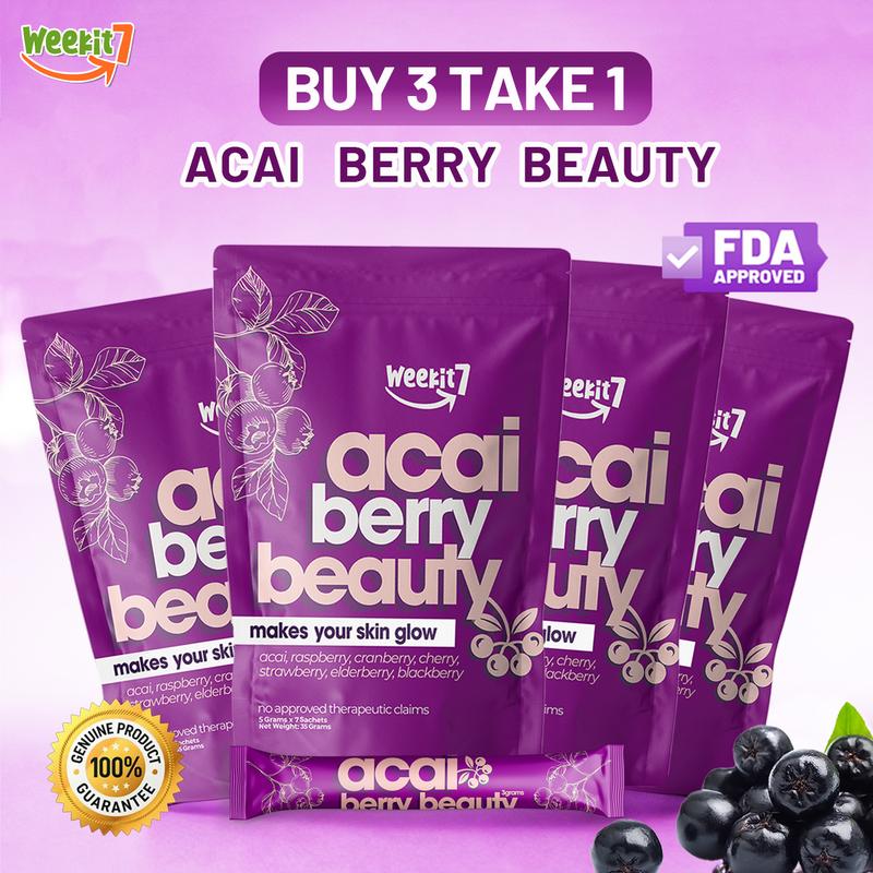 查看[【Buy 3 Take 1+1 free（total 5packs）】WeeKit7 Acai Berry beauty Powder ...