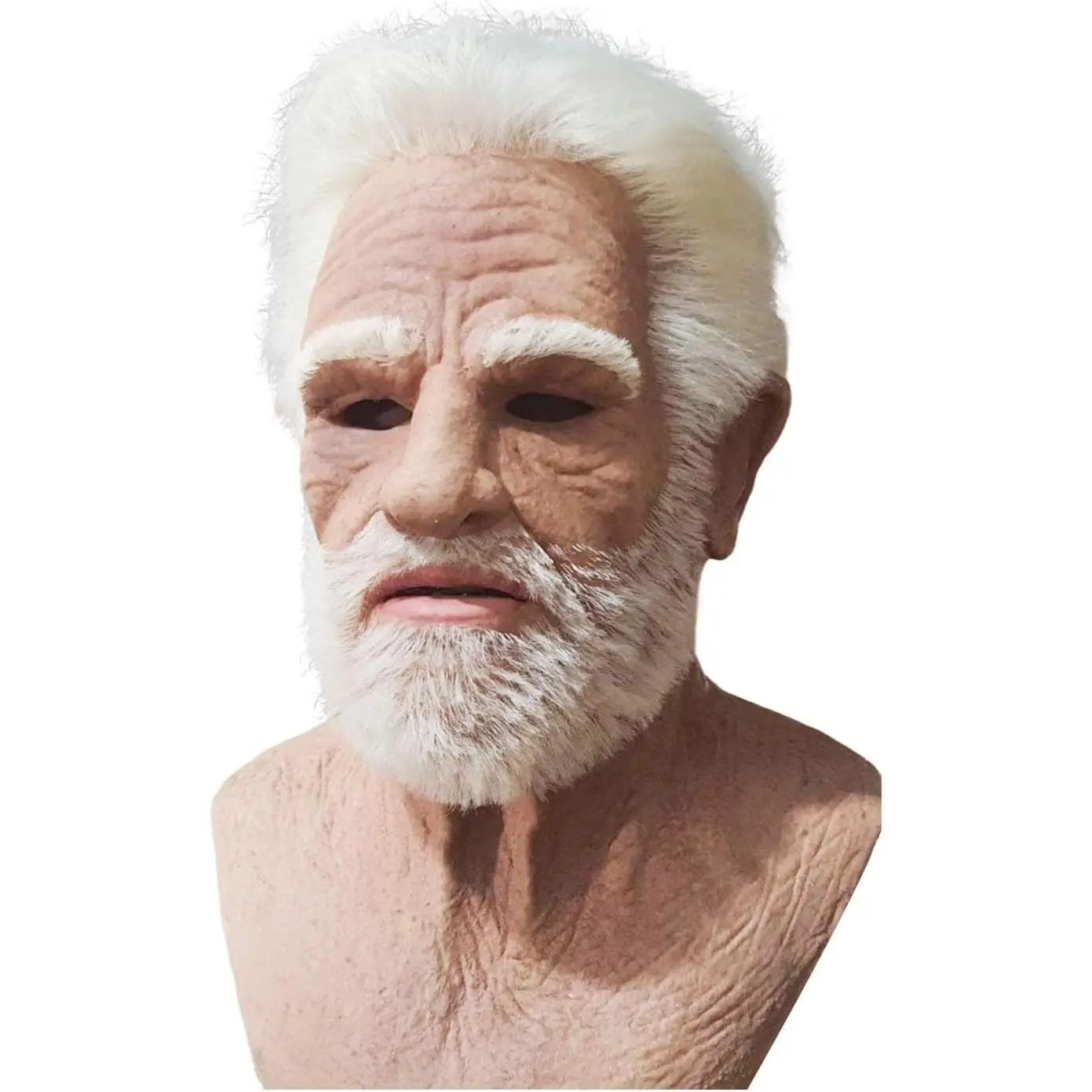查看[Realistic Man Mask Halloween Mask for s, Scary Latex Man Grandpa ...