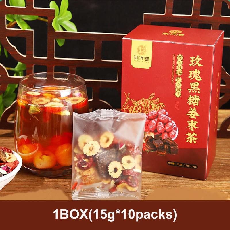 1BOX(15g*10packs) Chinese herbal Health Tea Brown Sugar Ginger Tea Longan Goji Berry Tea Red ...