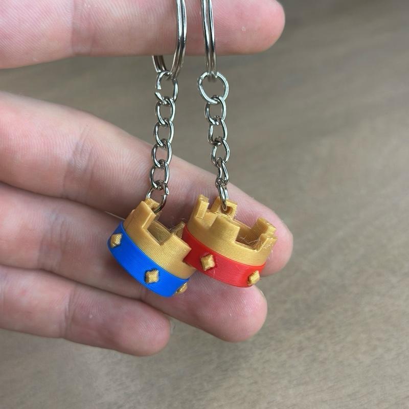 查看[Clash Royale Crown Keychain - 3D Printed Red & Blue Sturdy Metal ...