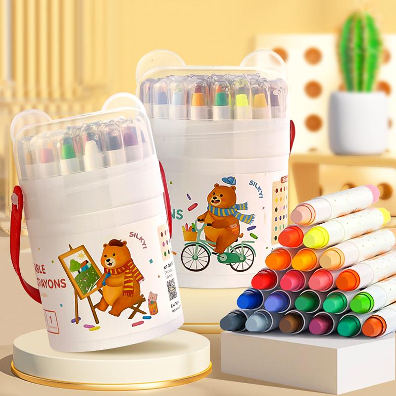 查看[36/24/12 Colors Washable Crayons, Twistable Crayons, Bear Crayons ...