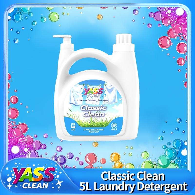 Yass Clean Non Bio Hypoallergenic 5L Classic Clean Concentrated Laundry ...